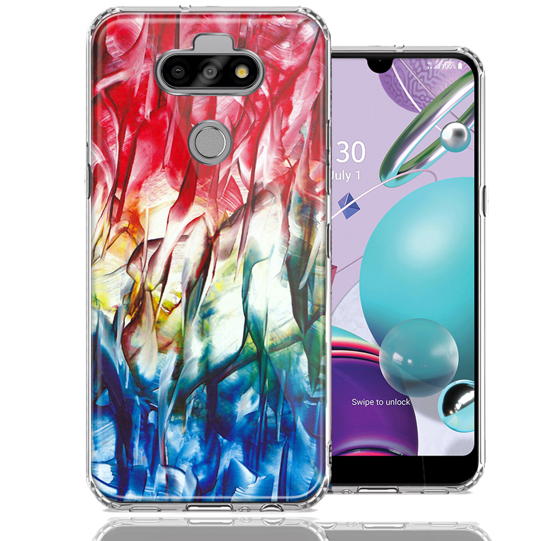 MUNDAZE For LG Aristo 5/K31/Fortune 3 Land Sea Abstract Design Double ...