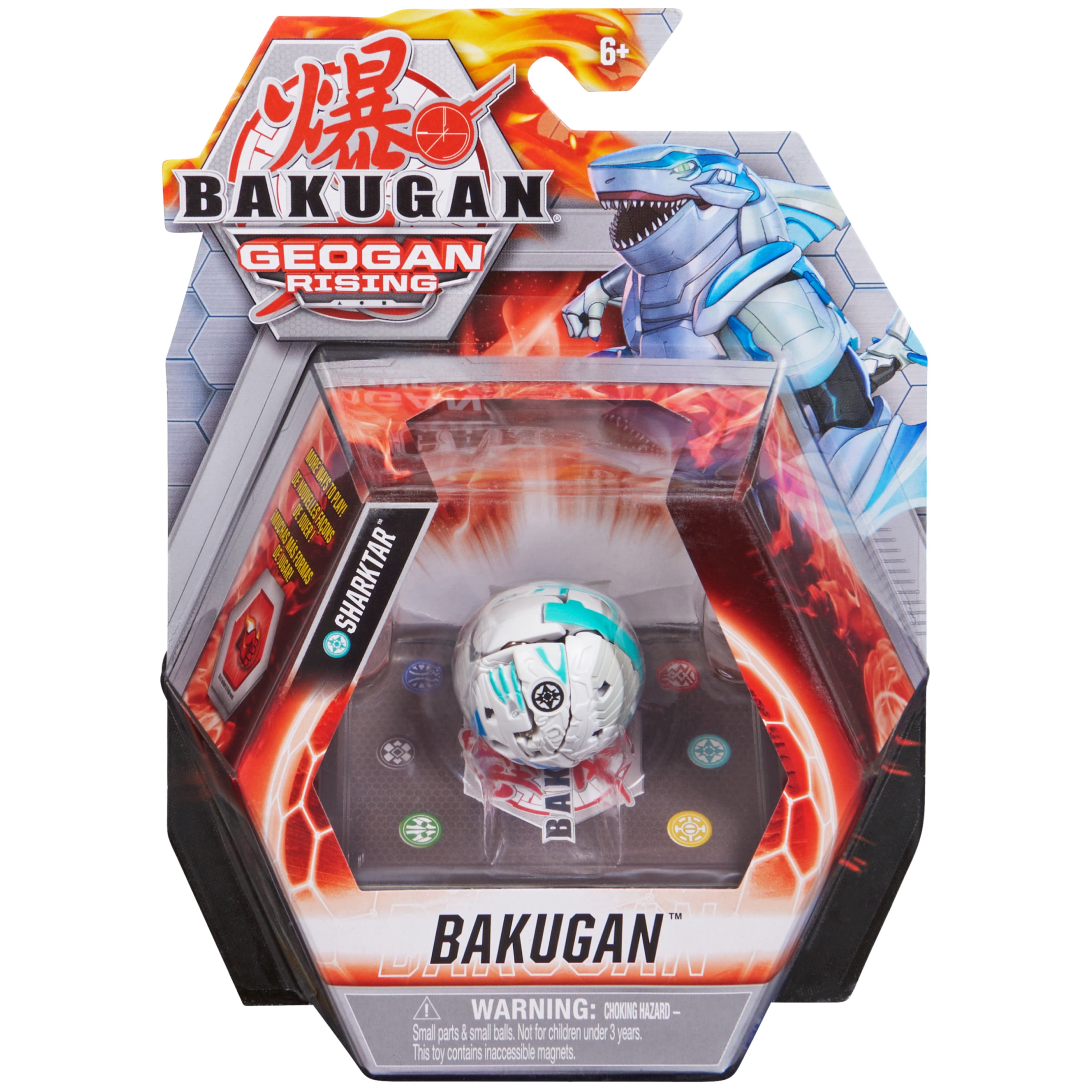 Bakugan, Sharktar, 2-inch Tall Geogan Rising Collectible Action Figure ...