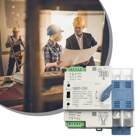 2P 100A Solar Dual Power Automatic Transfer Switch 6X4X3Cm Generator ...