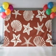 Brick Red Coastal Backdrops for Photography, Starfish Shell Ocean ...