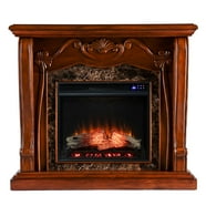 SEI Furniture Seneca Transitional Wood Electric Media Fireplace in ...