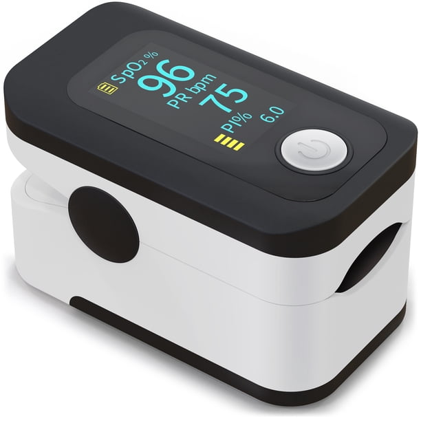 KapStrom Fingertip Pulse Oximeter + Lanyard & Batteries, Plethysmograph ...