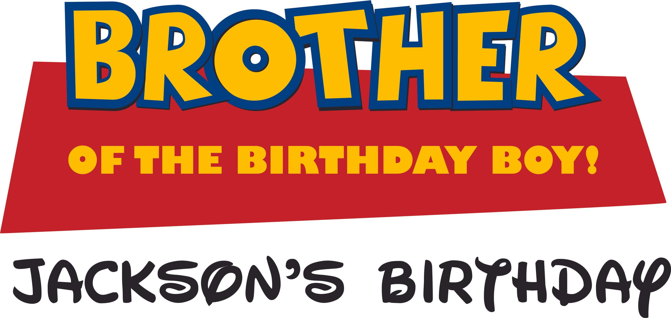 Custom Name Wall Decal - Brother Of The Birthday Personalized Wall ...