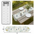 Daisy Butterfly Table Runner Linen Burlap Table Runner 72 Inches Long ...