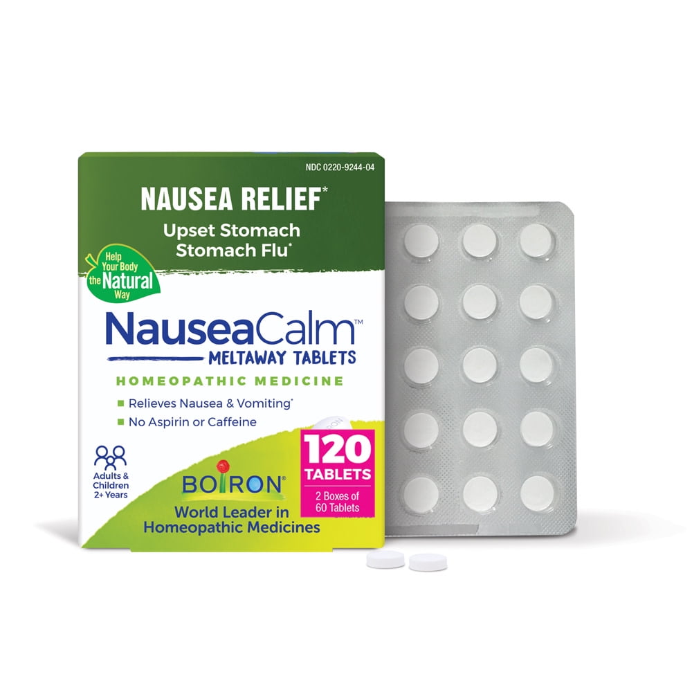 Boiron NauseaCalm Tablets, Homeopathic Medicine for Nausea Relief ...