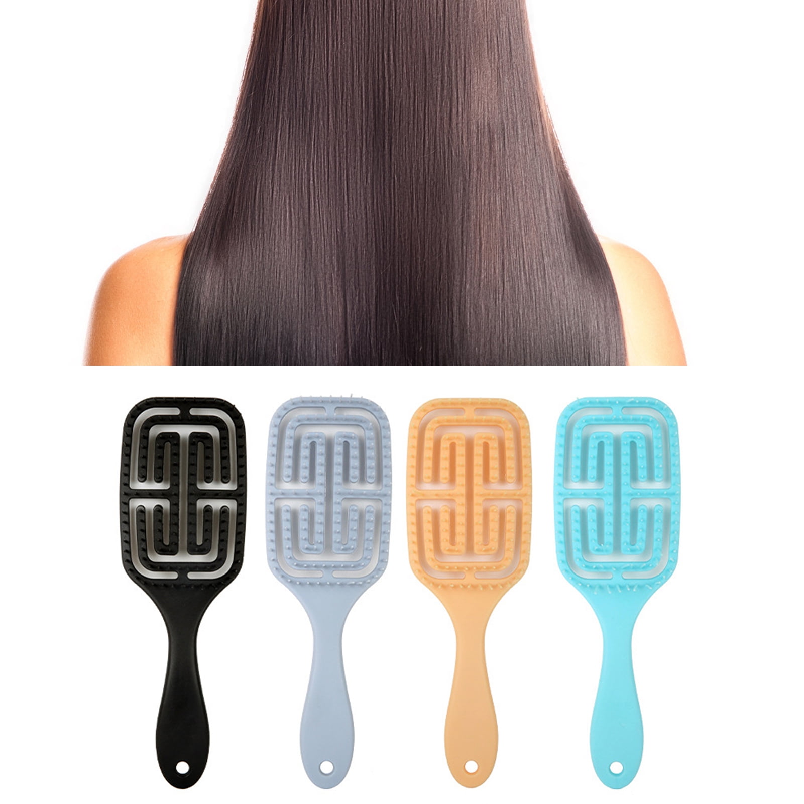 Luckymimi Comb Flexible Smooth Elastic Air Cushion Combs for Home Blue ...