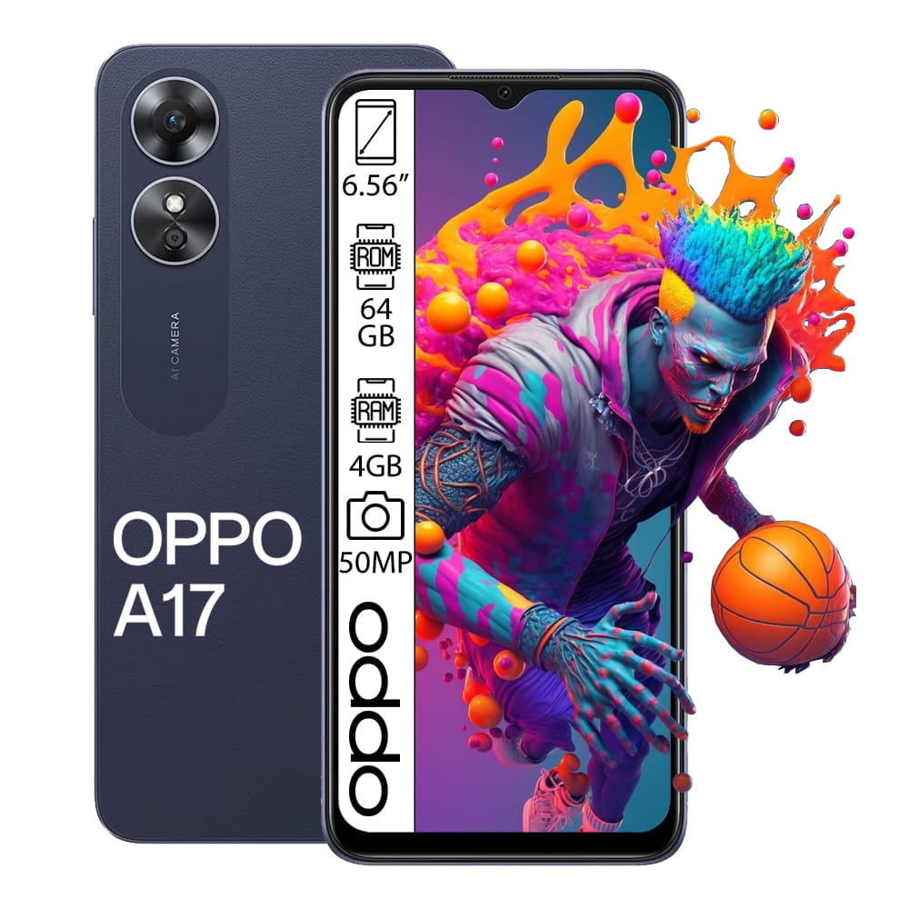 Smartphone Oppo A17 64GB 4GB - Negro | Bodega Aurrera en línea