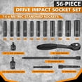 1/4" Drive Impact 56-piece Socket Set Standard Sae (5/32 To 9/16 Inch ...