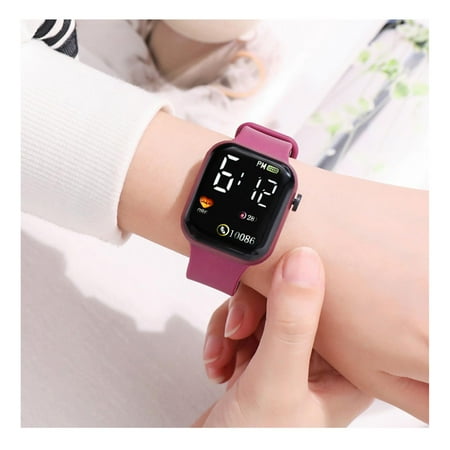Large Led Screen Watch With Date Display Simple Button Operation Wrist ...