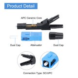 Uxcell SC UPC Fiber Optic Quick Connector, SM Single Mode Embedded SC Fiber Optic Fast ...