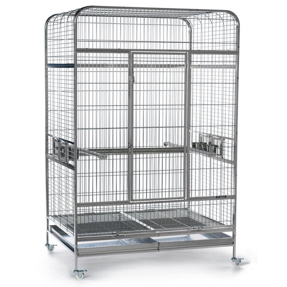 Prevue Pet Products Large Stainless Steel Bird Cage 3455 with Playtop ...