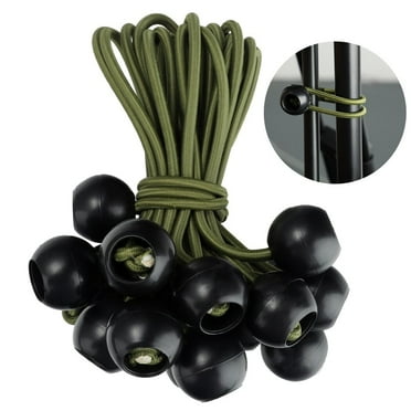 10pcs Heavy Duty Bungee Cords with Balls Tie Down Elastic Rope for Tarp ...