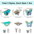 3 Sets 3 Style Rainbow Color Zinc Alloy Bag Twist Lock Clasps Bag ...