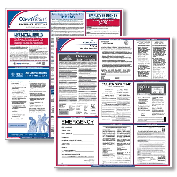 ComplyRight™ Federal & State Labor Law Poster Kit, California (E50CA ...