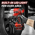 Cordless Impact Wrench, 650N.M Brushless Impact Gun 1/2 inch, 4.0Ah ...