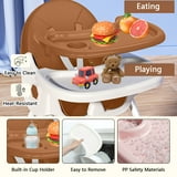 4-in-1 Baby Highchair, Adjustable Toddler Feeding Table with 5-Point ...