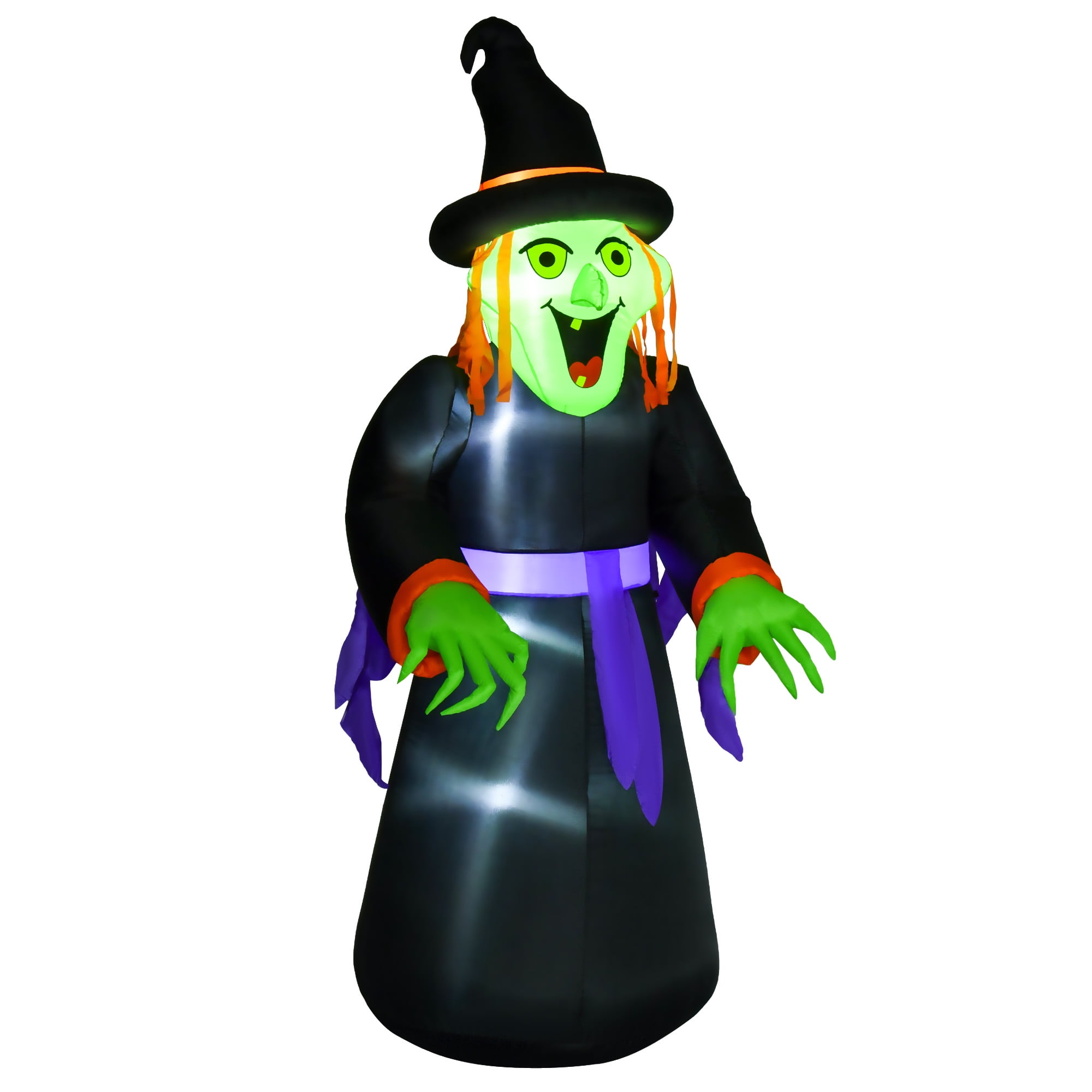 HOMCOM 8.3ft Halloween Inflatable Witch, LED Lighted for Home Indoor ...
