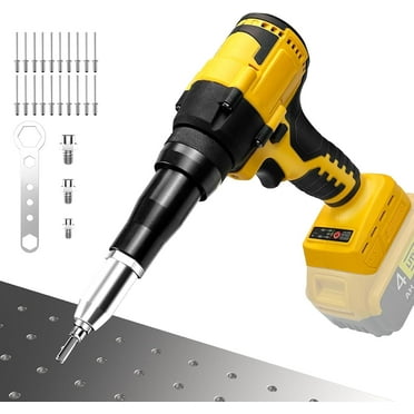 cordless rivet gun compatible with 18v battery, electric brushless ...