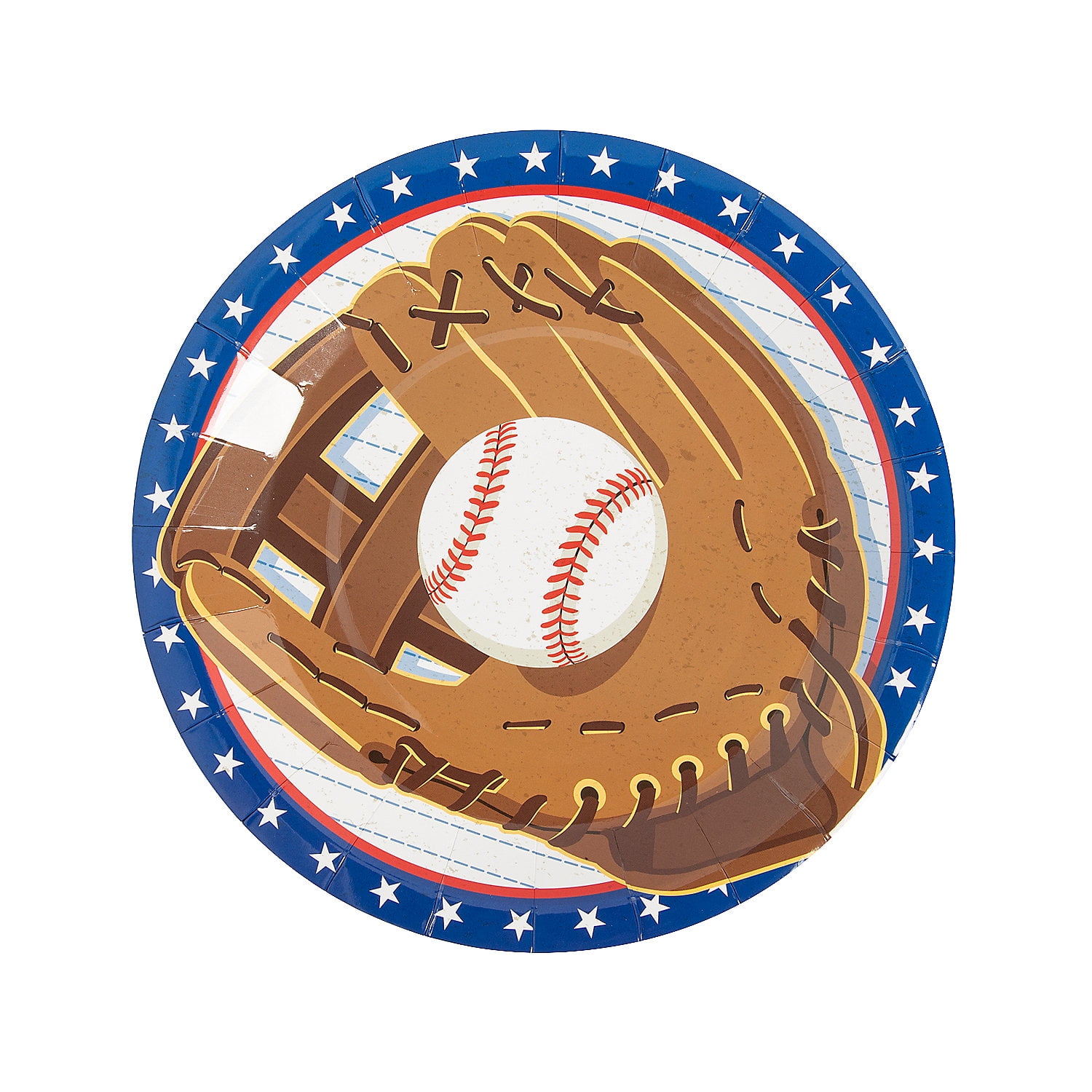 Baseball Mitt Dinner Paper Plates, Party Supplies, Birthday, 8 Pieces ...