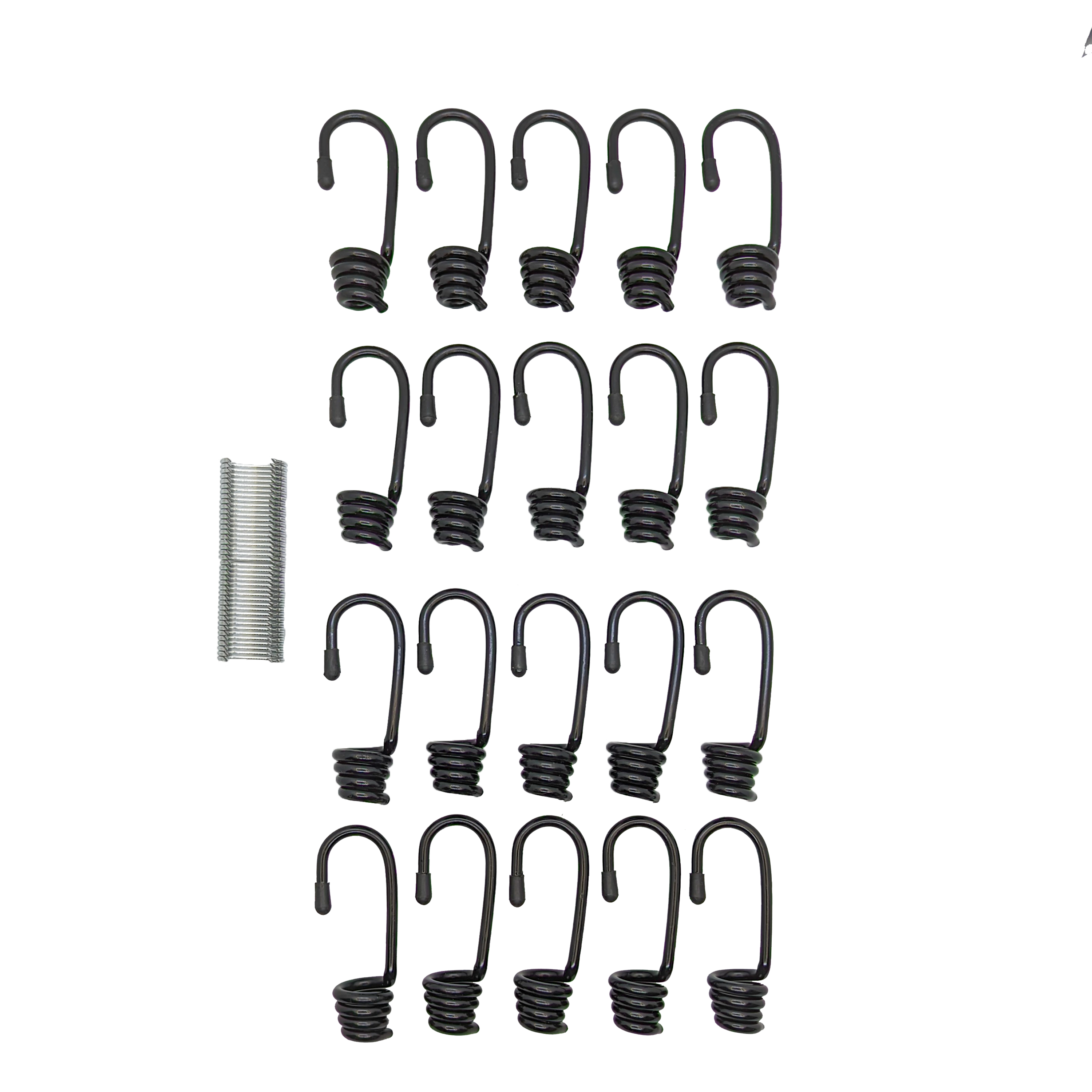 Hook & Cord - Metal Plastic Coated Spring Hooks with 40 Crimps, 5/16 in ...