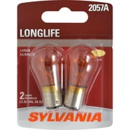 SYLVANIA 2-Pack 3157 P27/7W Long Life Miniature Automotive Light Bulbs, Durable and Low ...