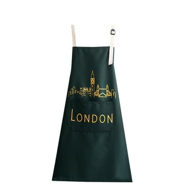Solid Color Polyester Aprons for Women with Pockets Waterproof ...