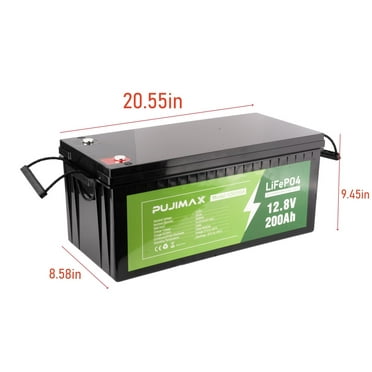 DJLBERMPW 12V 100AH Lithium Battery LiFePO4 Deep Cycle Battery for RV, Marine, Solar - Walmart.com