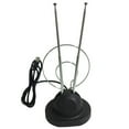 Trisonic HD Indoor Rabbit Ear TV Antenna, Digital Ready, VHF UHF, with ...