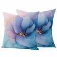 Blue Gold Outdoor Waterproof Throw Pillow Covers 26x26 Set of 2, Modern ...