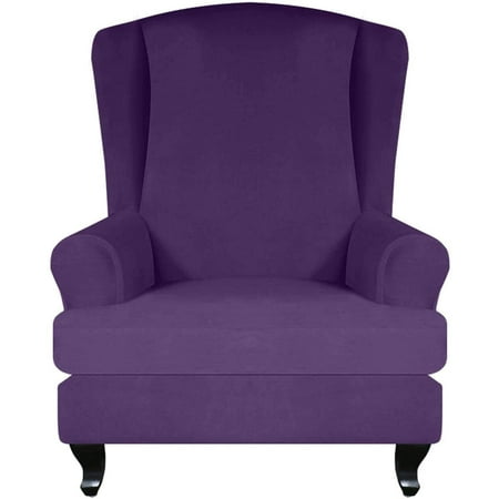 2 Piece High Stretch Wingback Chair Cover,Arm Chairs Wing Chair ...