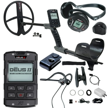 XP DEUS II Fast Multi Frequency RC + WS6 Metal Detector with 11″ FMF Search Coil with MI-6 ...