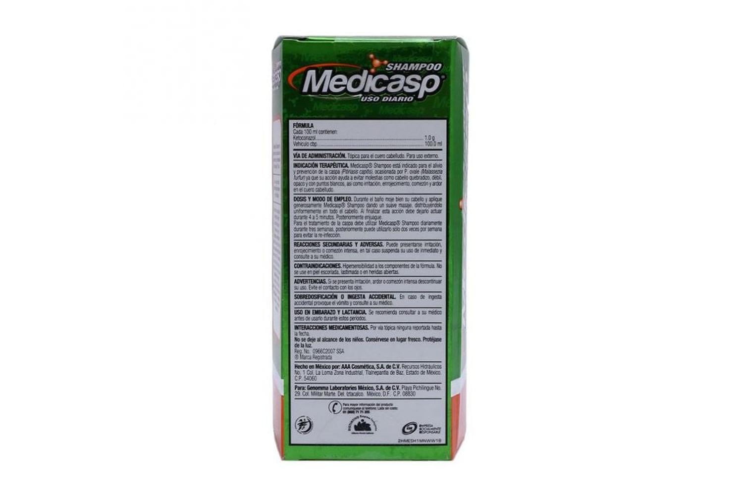 Shampoo Medicasp Caja Con Frasco Con 130 mL Medicasp Auxiliar en la ...