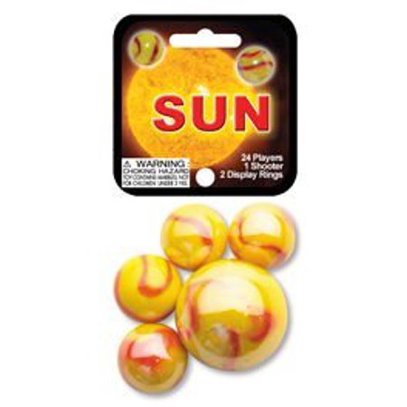 Mega Marbles - SUN MARBLES NET (1 Shooter Marble & 24 Player Marbles ...