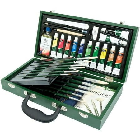 Wooden Box Art Set - Oil Color - 30 Pieces - Walmart.ca