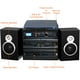 Trexonic 3-Speed Turntable with CD Player, Dual Cassette Player, BT, FM Radio & USB/SD Recording ...