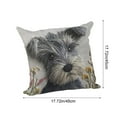 Dtchengua Cute Dog Floral Printed Pillow Cover - Soft Touch Decorative ...