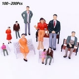 200Pcs 1:87 Scale People Model Toy Trains Painted Figures Passengers ...