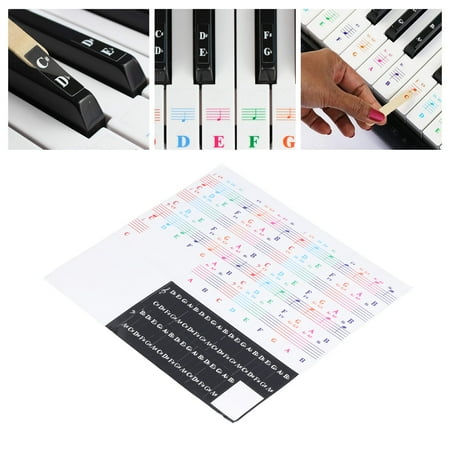 Piano Keyboard Sticker, Easy Sticking 88 Keys Musical Note Lable For ...
