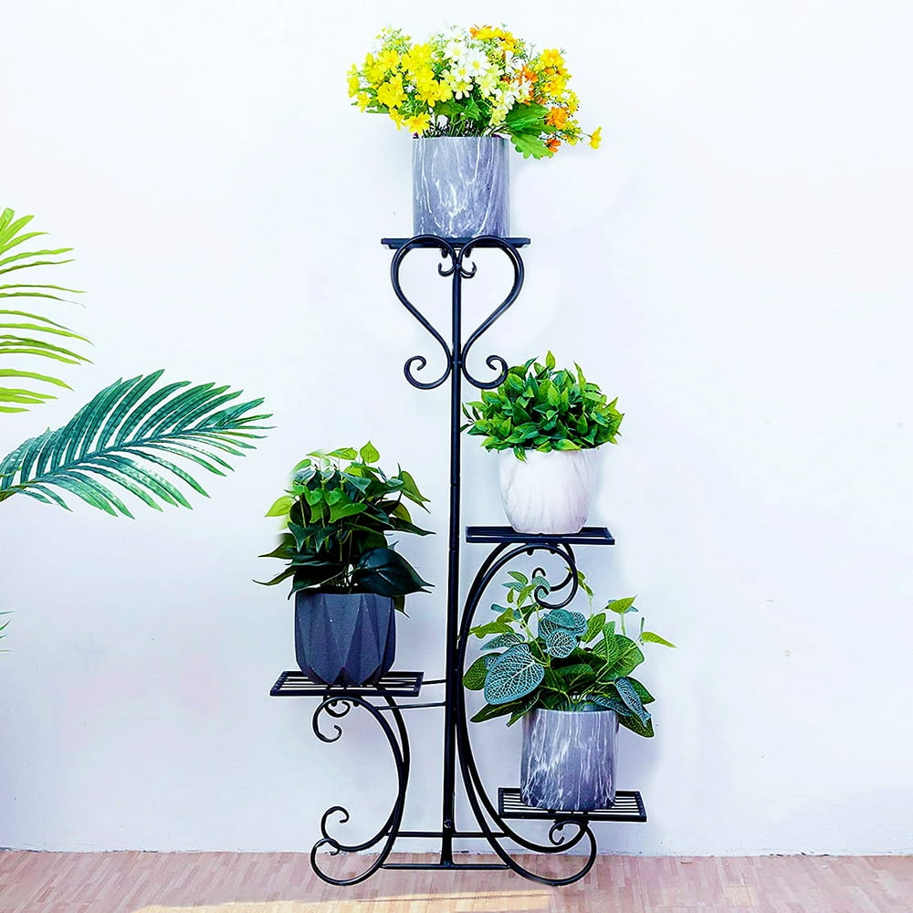 31 Inch 4 Tier Stainless Steel Plant Stand Rack，Planter Flower Pot ...
