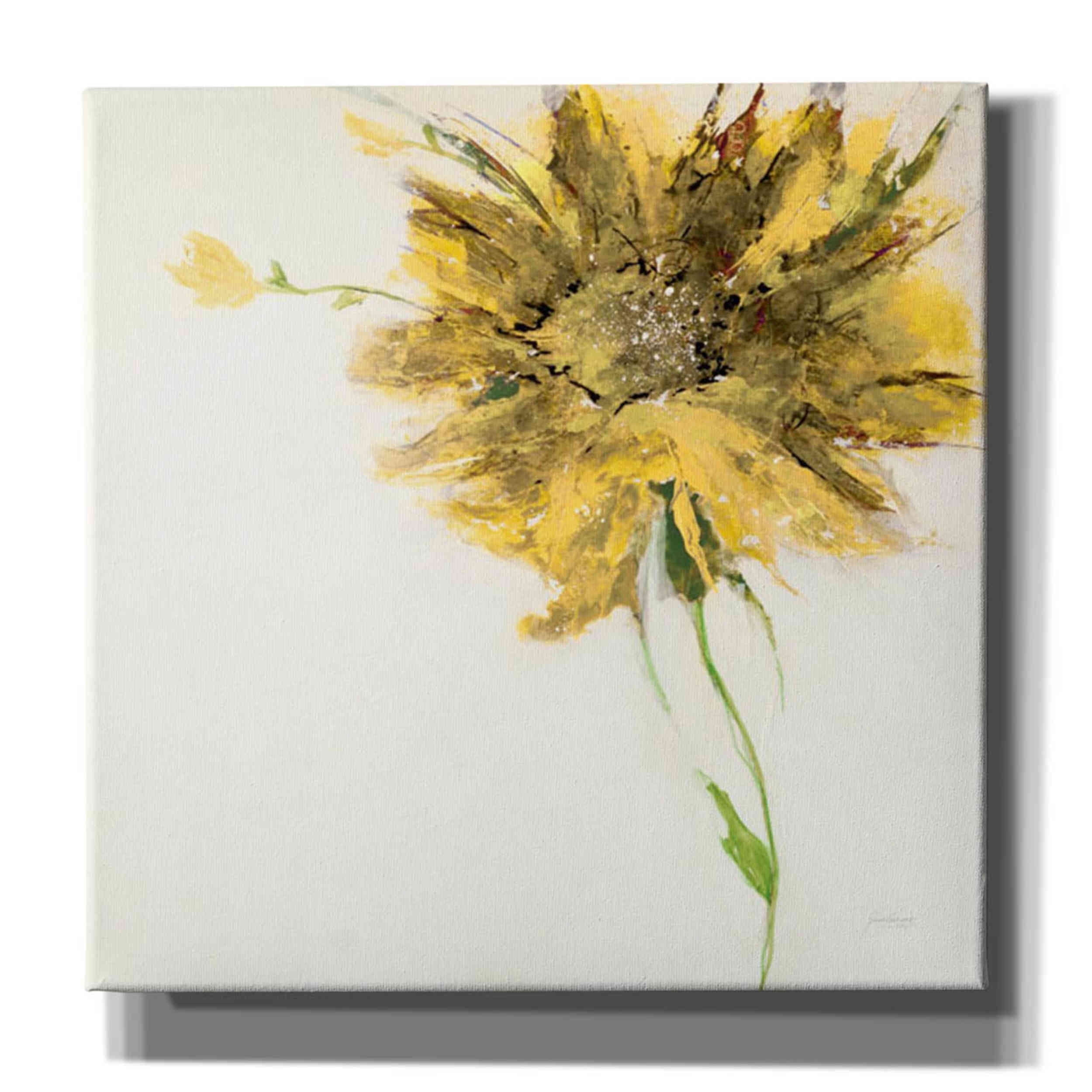 Epic Graffiti 'Yellow Daisy on White' by Jan Griggs, Canvas Wall Art ...