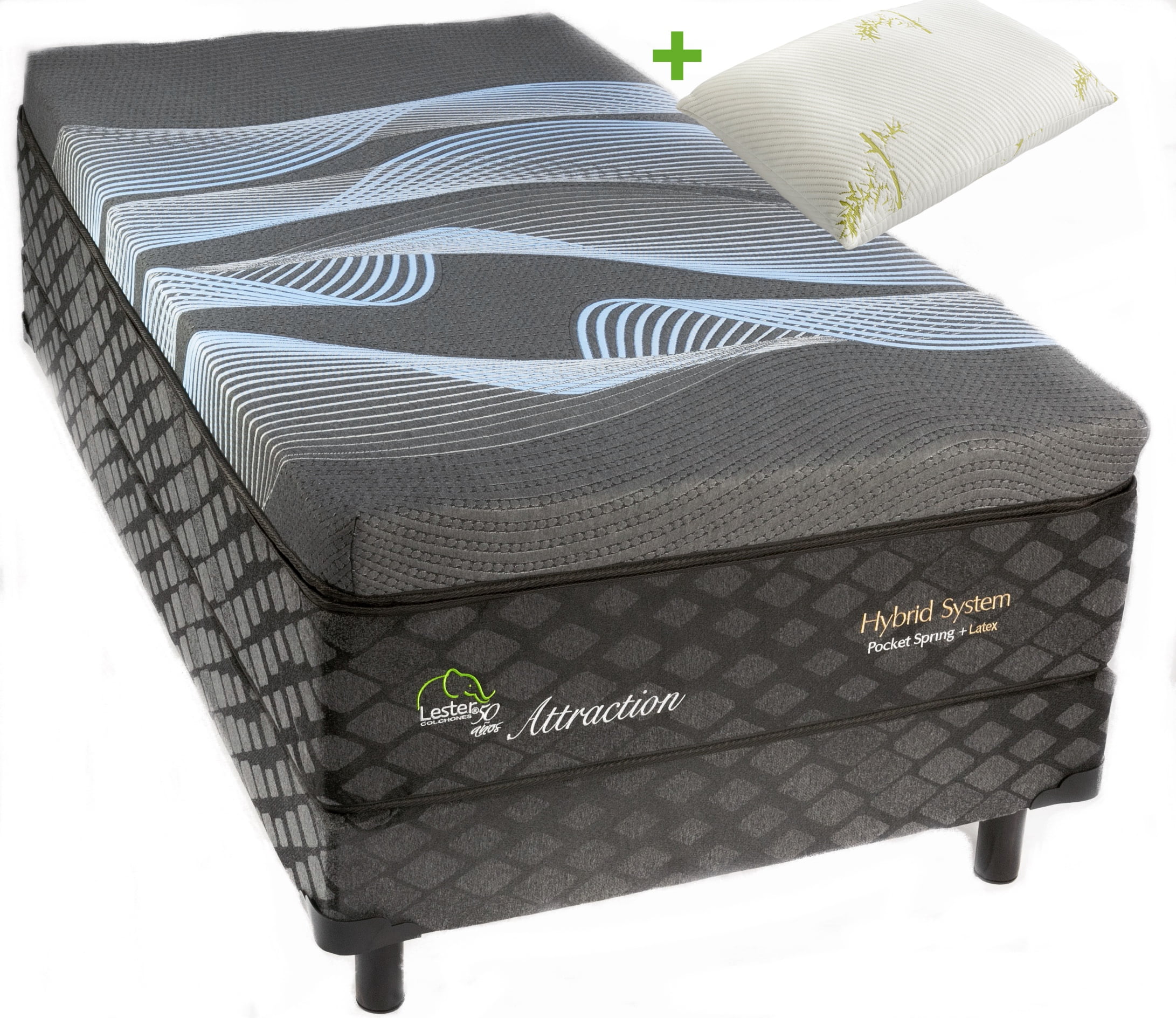 Paquete Lester Individual Hybrid Luxury - Attraction - Colchón+Box ...