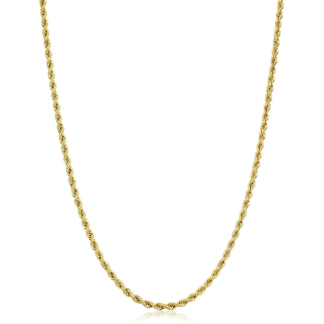 Solid 14k Yellow Gold Filled Rope Chain Necklace (2.1 mm, 30 inch ...