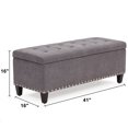 Huimo Large Storage Ottoman 41 Inch Button Tufted Upholstered Ottoman