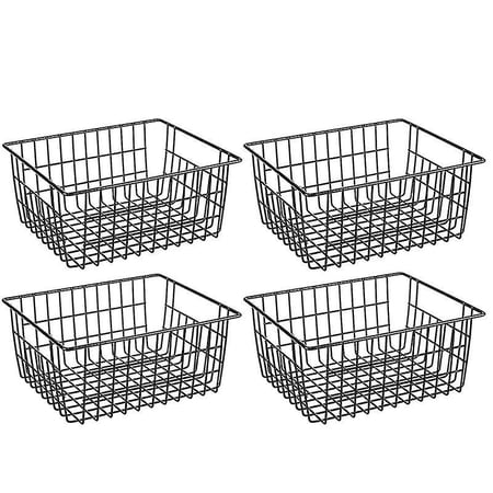Freezer Refrigerator Wire Storage Baskets,4 Pack Metal Baskets ...