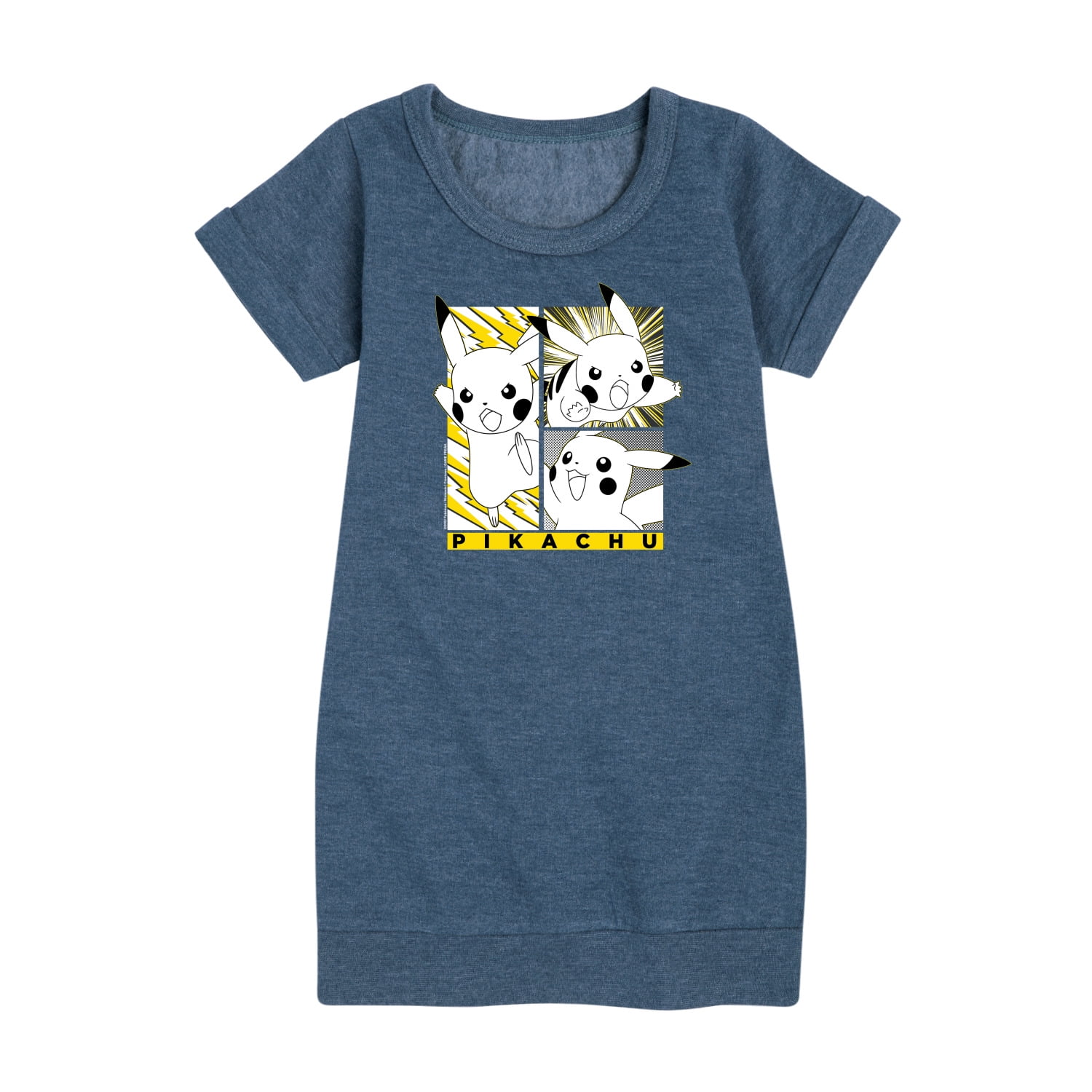 Pokémon - Pikachu Panel Comic Manga - Youth Girls Fleece Dress ...