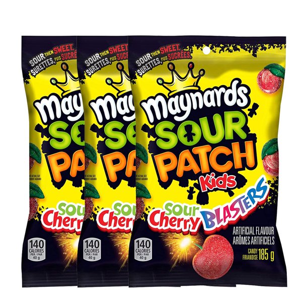 Maynards Sour Cherry Blasters Candy, 185 Grams (Pack of 3) - Walmart.ca