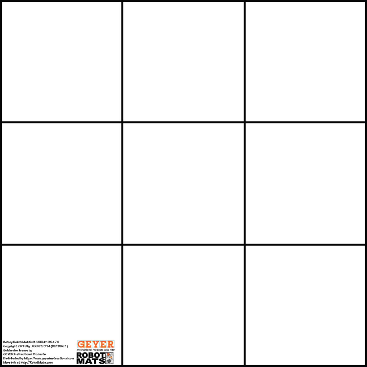 Botley Bot Grid - 9" Squares - 27" x 27" - Walmart.com
