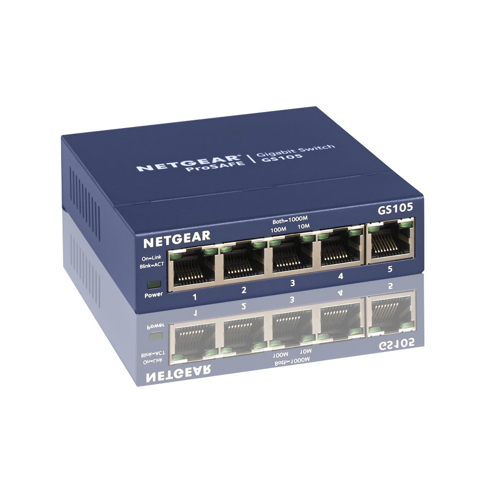 NETGEAR 5 Port Gigabit Ethernet Switch (GS605NA) - Walmart.com ...
