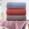 Bear Embossed Face Towel 14x29in, Soft Velvet Washcloth for Sensitive ...
