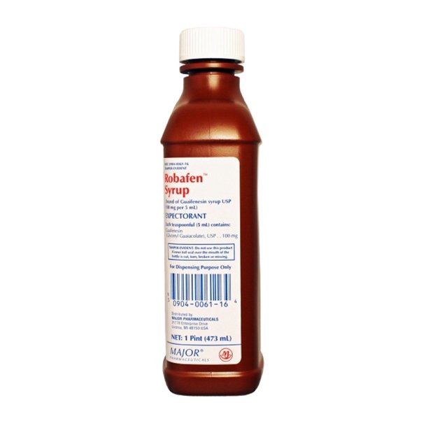 Major Robafen Syrup Guaifenesin Syrup, 100 mg, 473 ml - Walmart.com ...